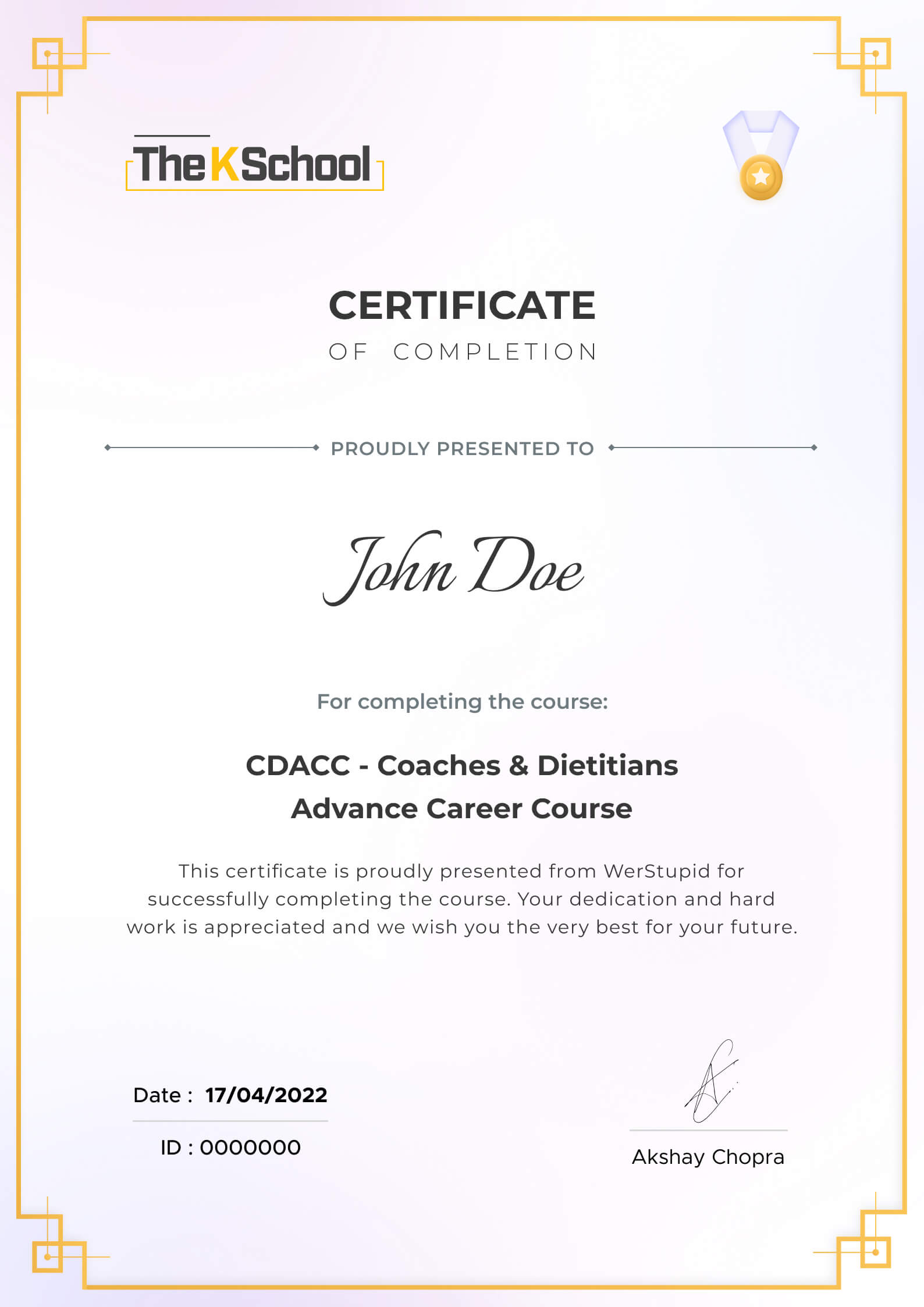 CDACC Coaches & Dietitians Advance Career Course - WeRStupid