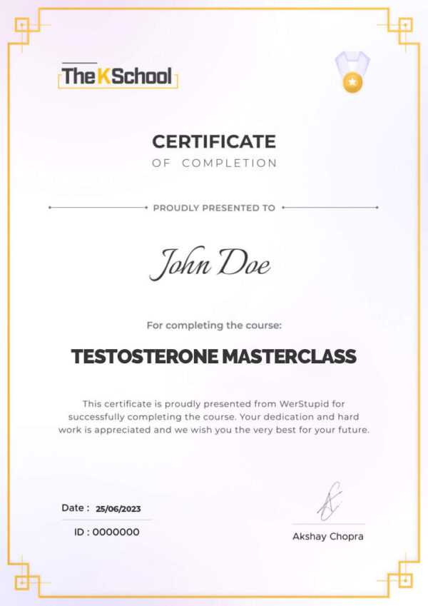 TESTOSTERONE MASTERCLASS - WeRStupid